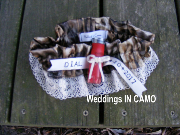 SHOTGUN shell Wedding garter with CAMO – Weddings in Camo